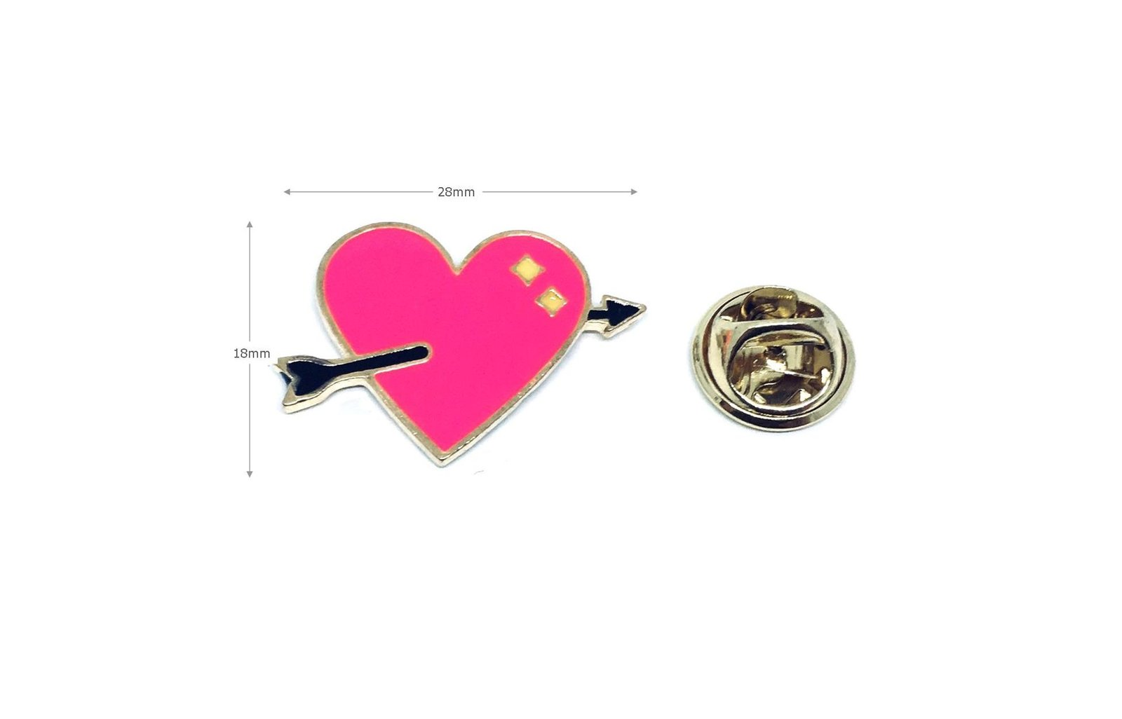 Arrow Pink Heart Pin | FINOX