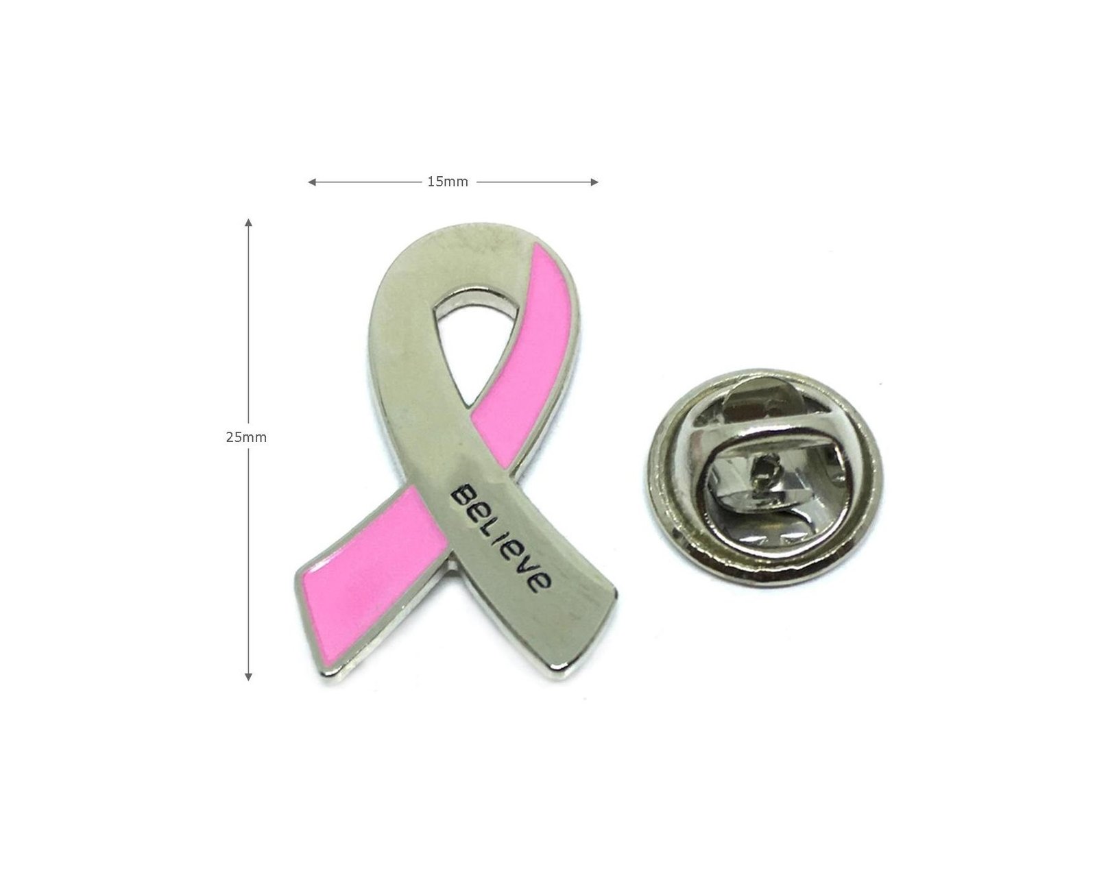 Breast Cancer Pink Ribbon Badge - FINOX