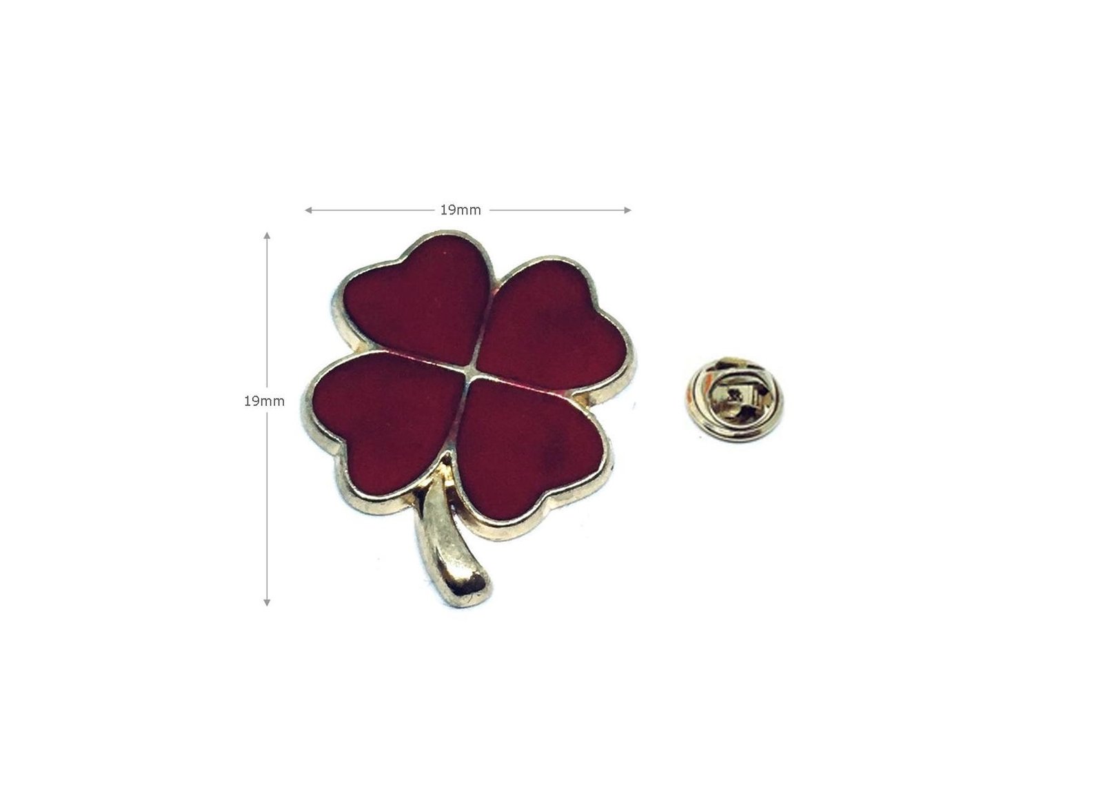 Red Shamrock Enamel Pin | FINOX