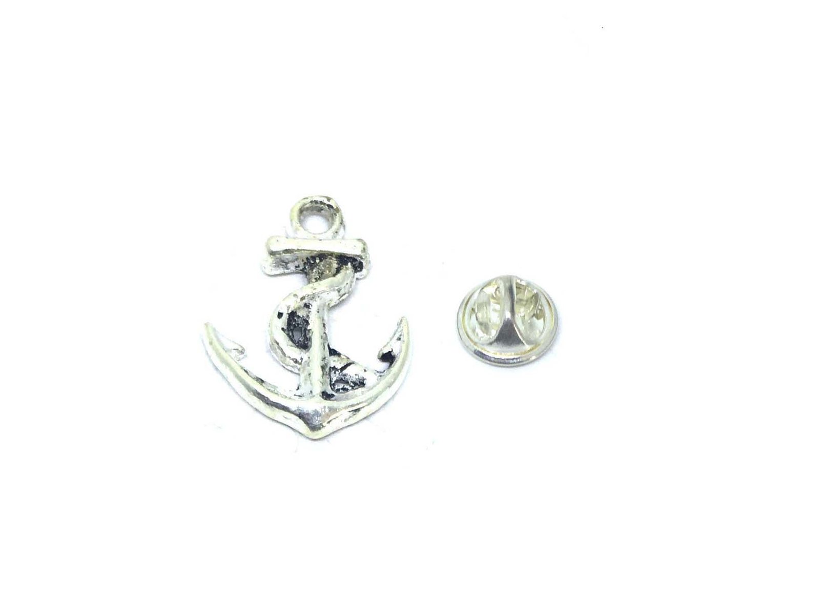 Silver Anchor Lapel Pin | FINOX