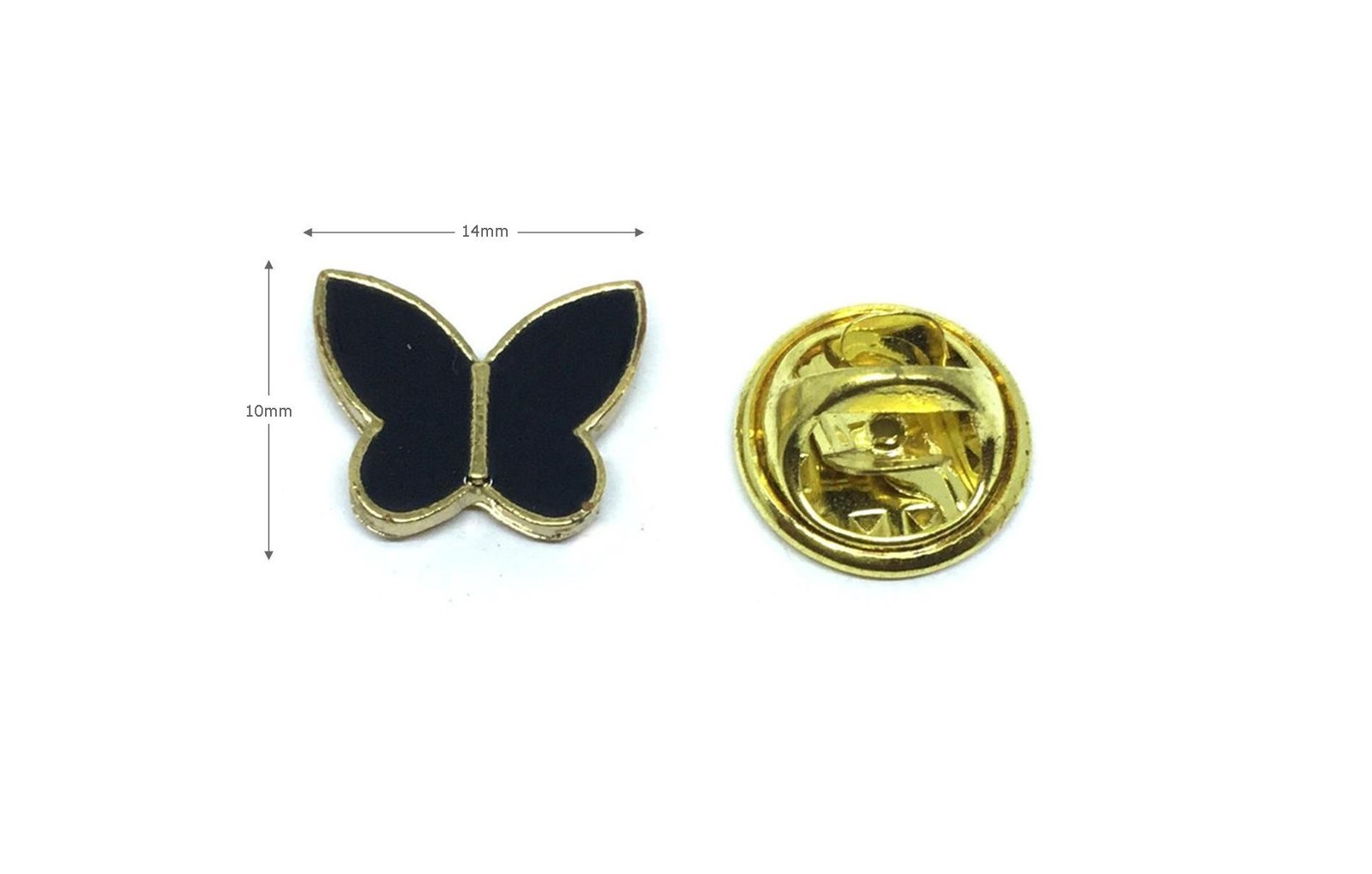 Small Black Butterfly Lapel Pin | FINOX
