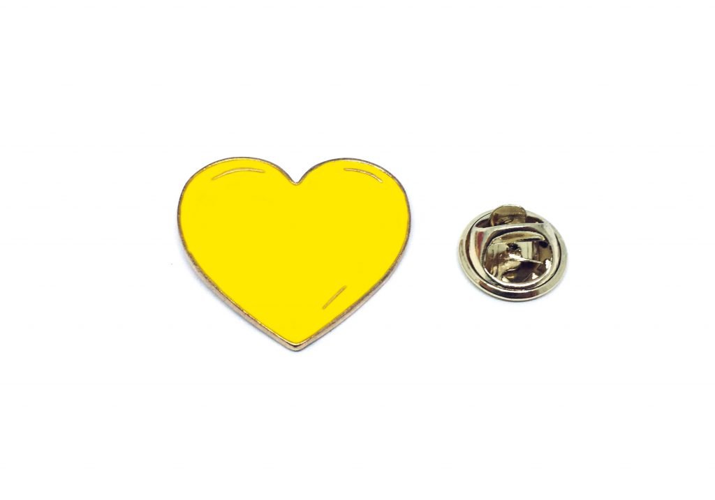 Yellow Heart Pin Finox