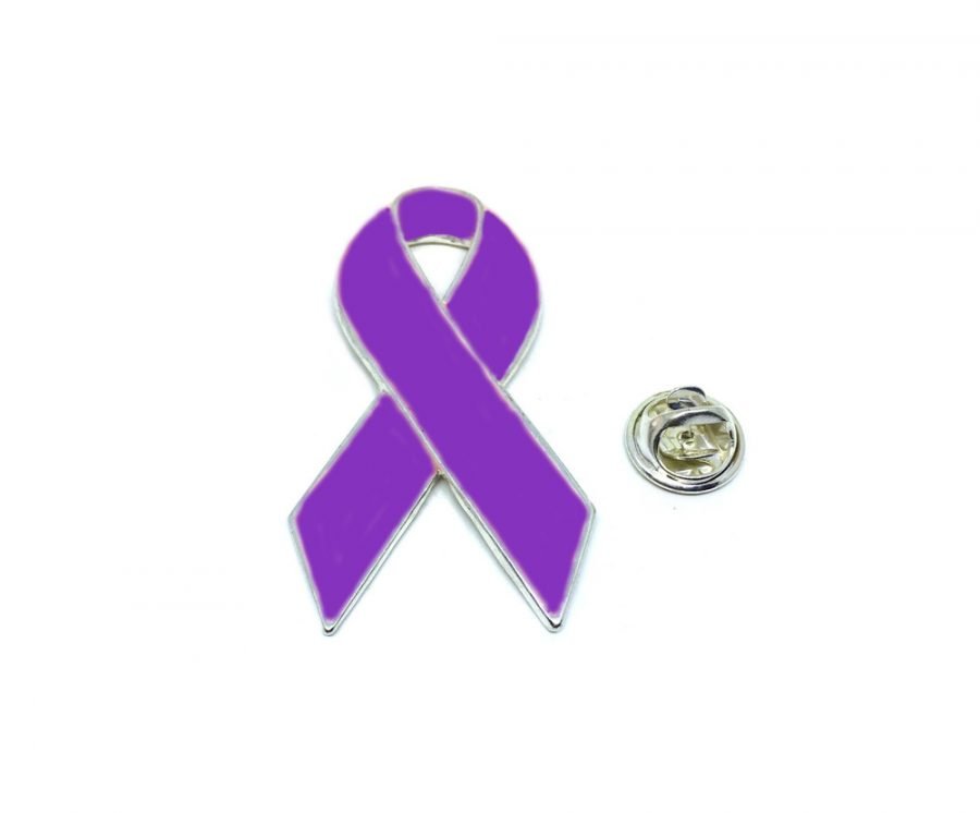 Purple Ribbon Lapel Pins - FINOX Brooch Pin