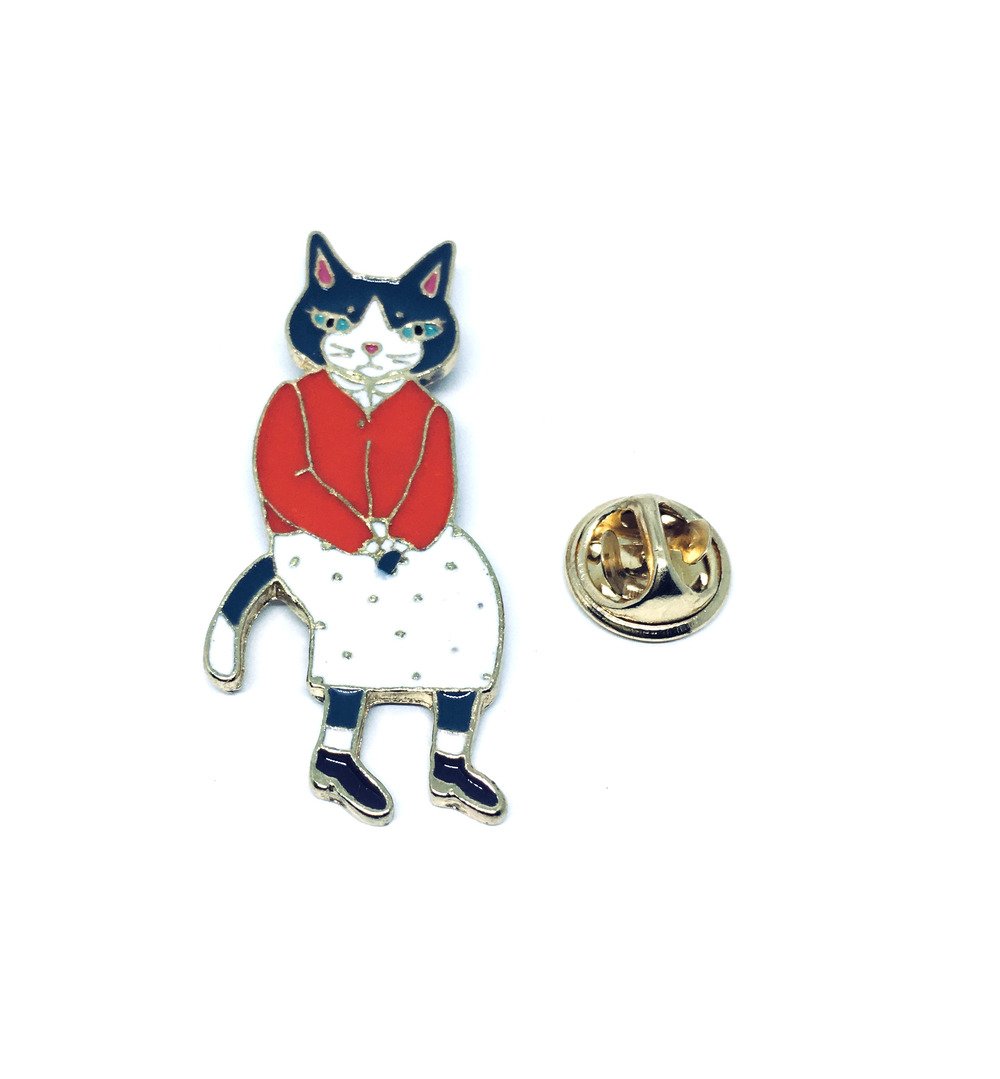 Cartoon Cat Lapel Pin | FINOX