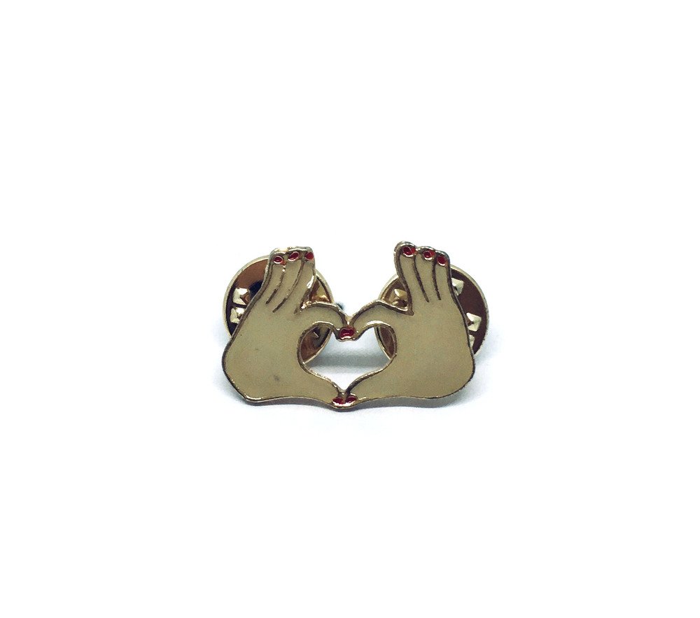 Hand Heart Love Enamel Pin | FINOX