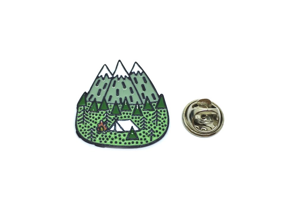 Mountain Camping Enamel Pin | FINOX