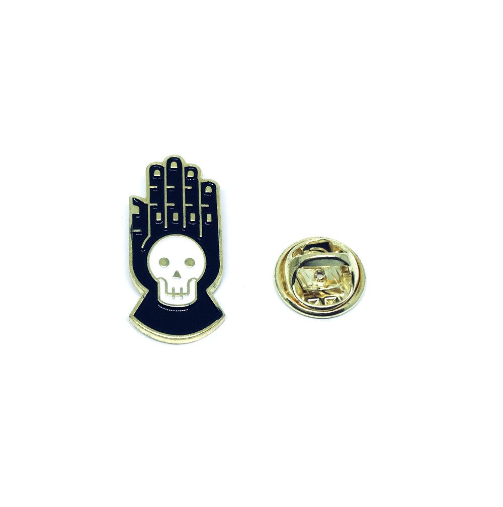 Skull Black Hand Enamel Pin | FINOX