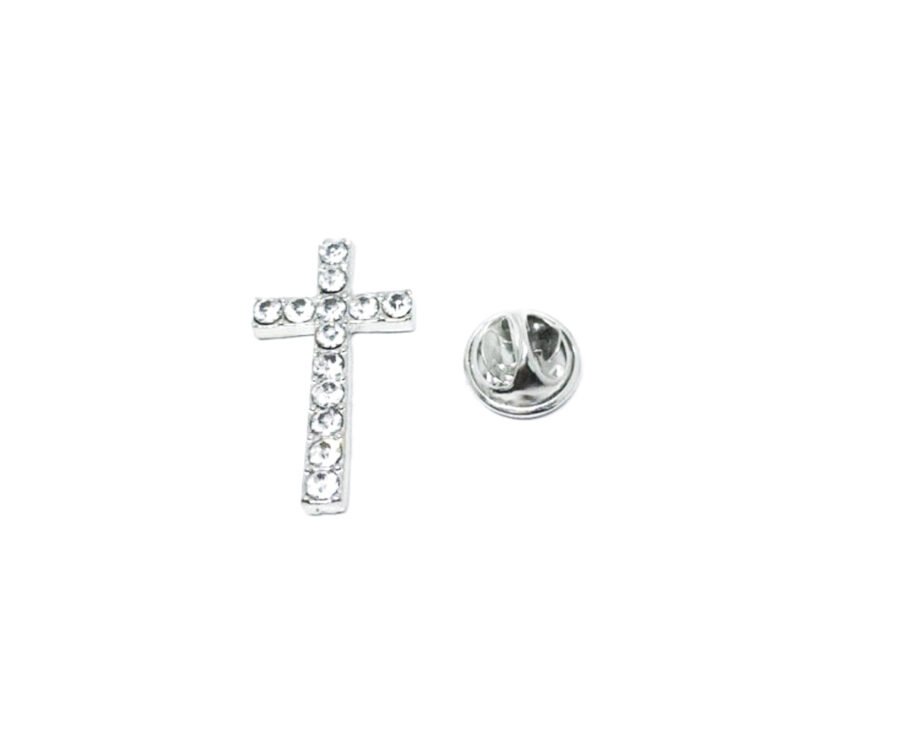 Crystal Cross Lapel Pin | FINOX