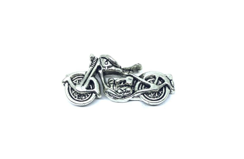 Pewter Biker Brooch Finox