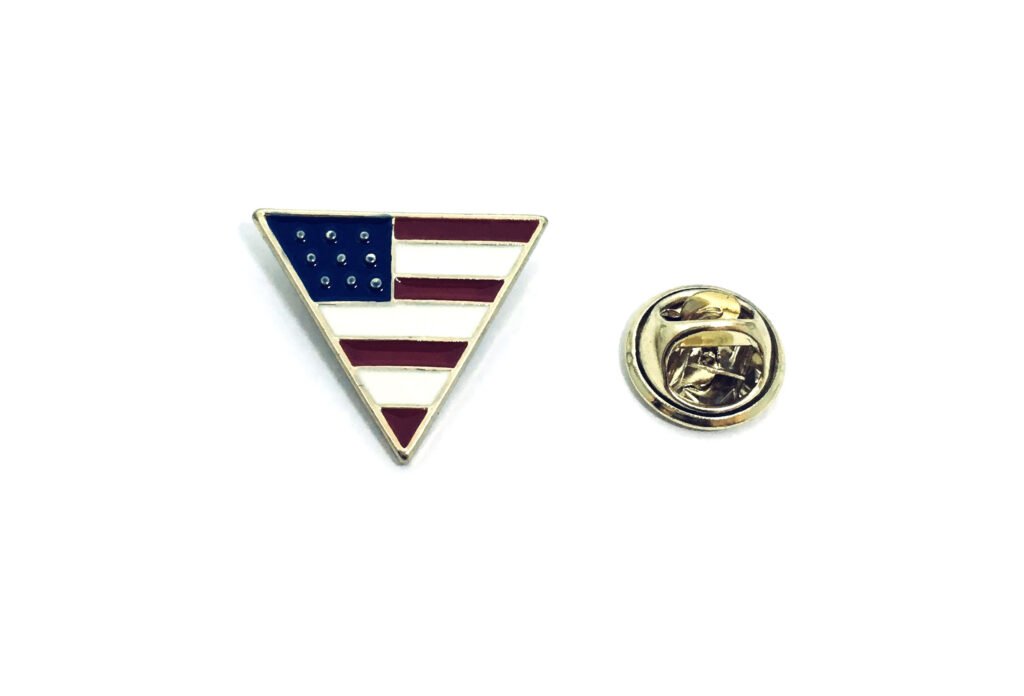 Patriotic American Flag Cross Lapel Pin | FINOX