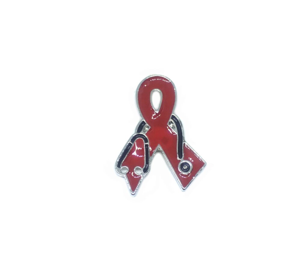 Red Ribbon Lapel Pin Finox