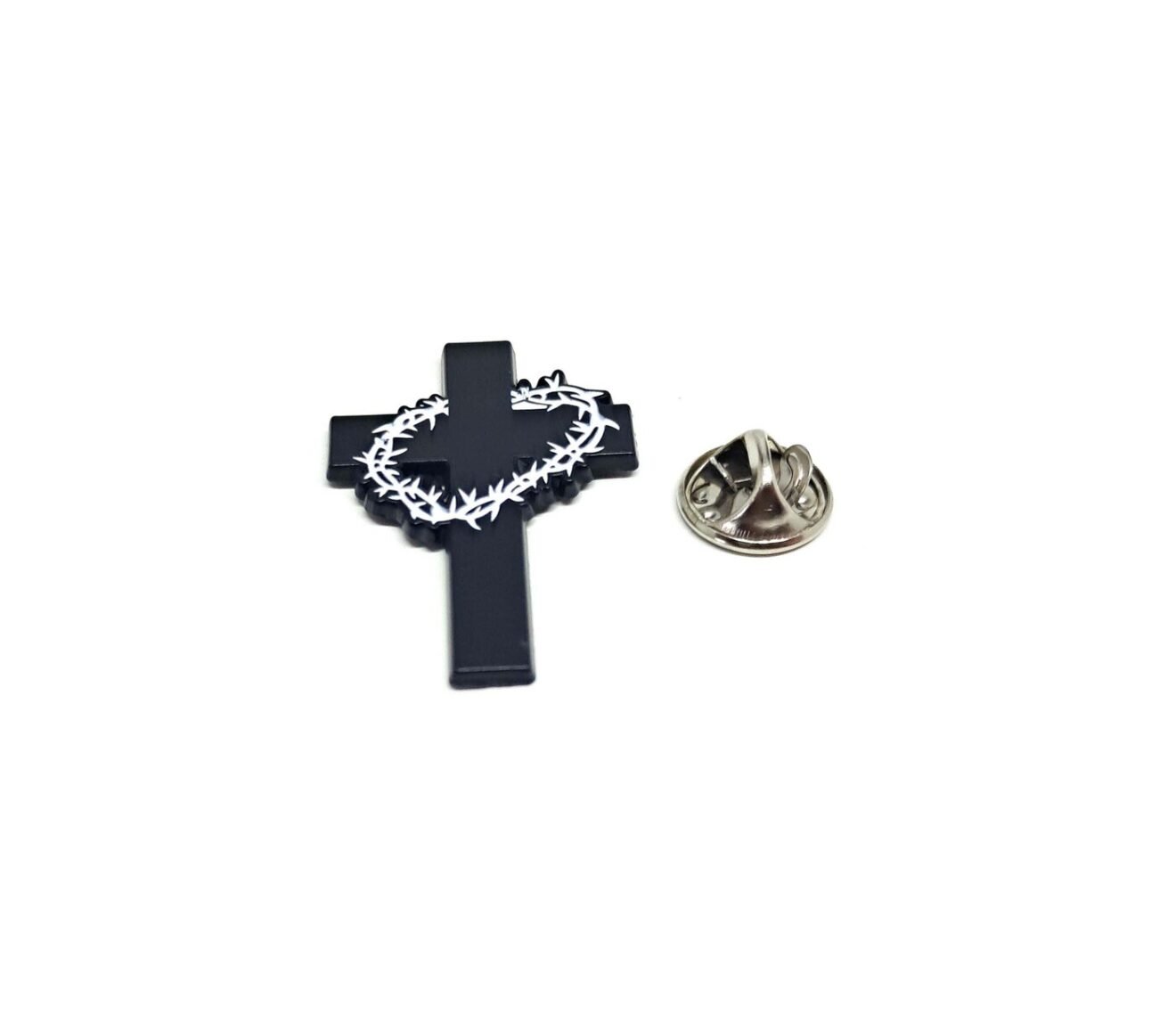 Crown of Thorns Cross Lapel Pin | FINOX