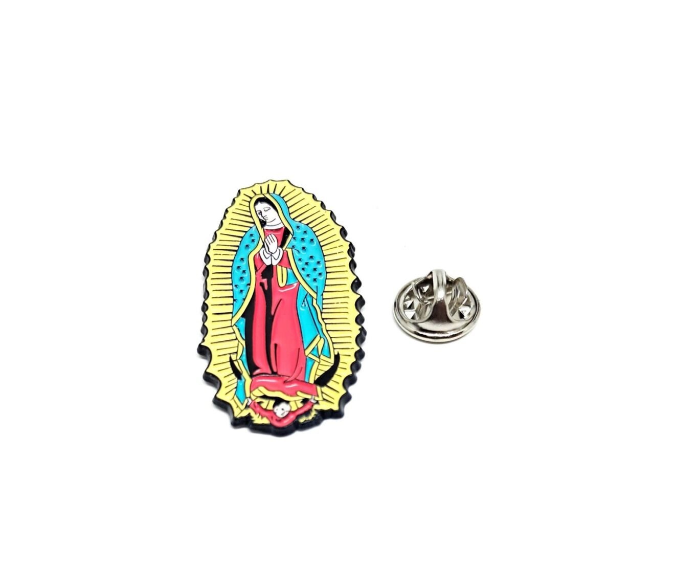 Virgin Mary Enamel Pin - Beautiful Religious Icon | FINOX