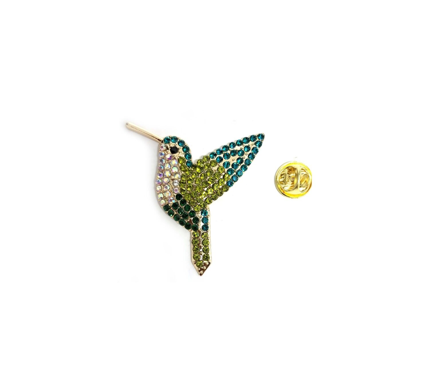 Elegant Crystal Hummingbird Pin - Perfect for Nature Lovers