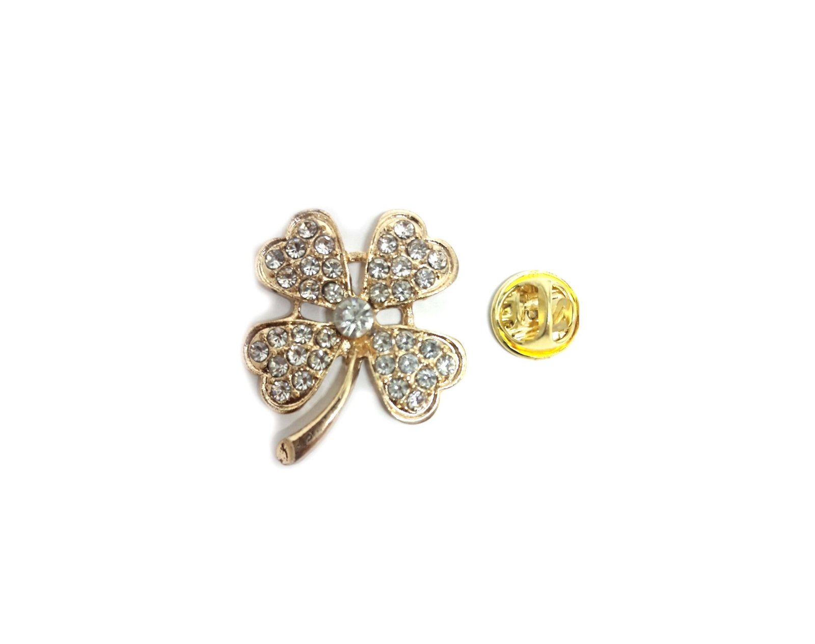 Crystal Shamrock Lapel Pin: Irish Elegance | FINOX