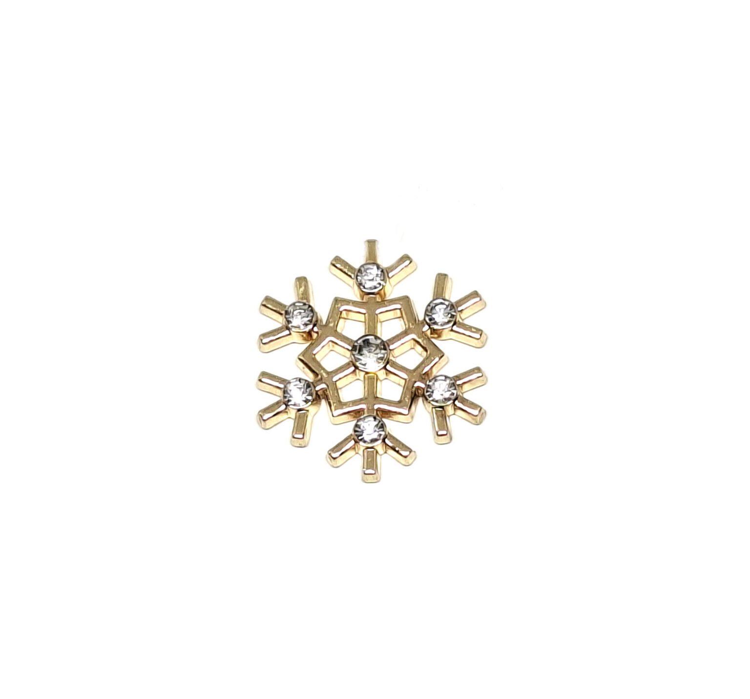 Crystal Snowflake Brooch Pin – Elegant Winter Accessory