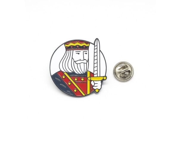 King of Cards Enamel Pin | Playing Card Lapel Pin