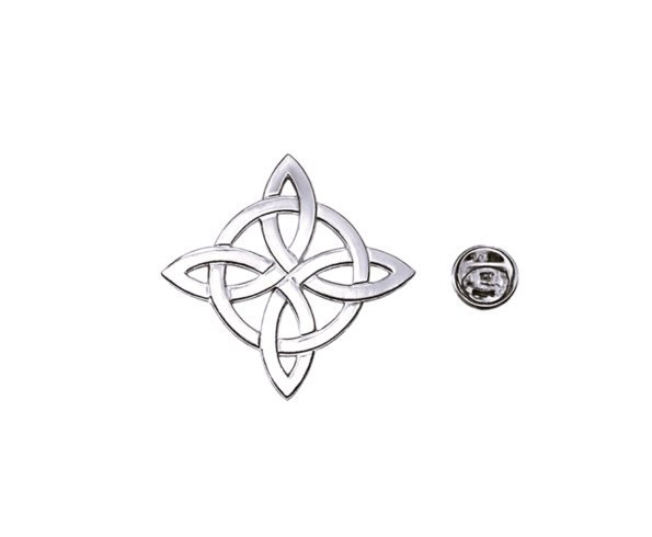 Silver Celtic Knot Lapel Pin | Vintage Irish Symbol