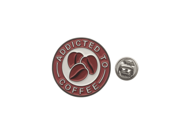 ADDICTED TO COFFEE Enamel Pin – Funny Coffee Lover Lapel Pin | Finox