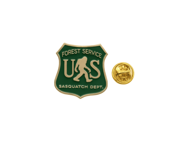 US FOREST SERVICE SASQUATCH DEPT. Pin – Patriotic Bigfoot Ranger Badge ...